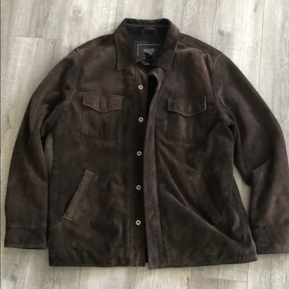 Coach Brown Suede Leather Jacket - Gem